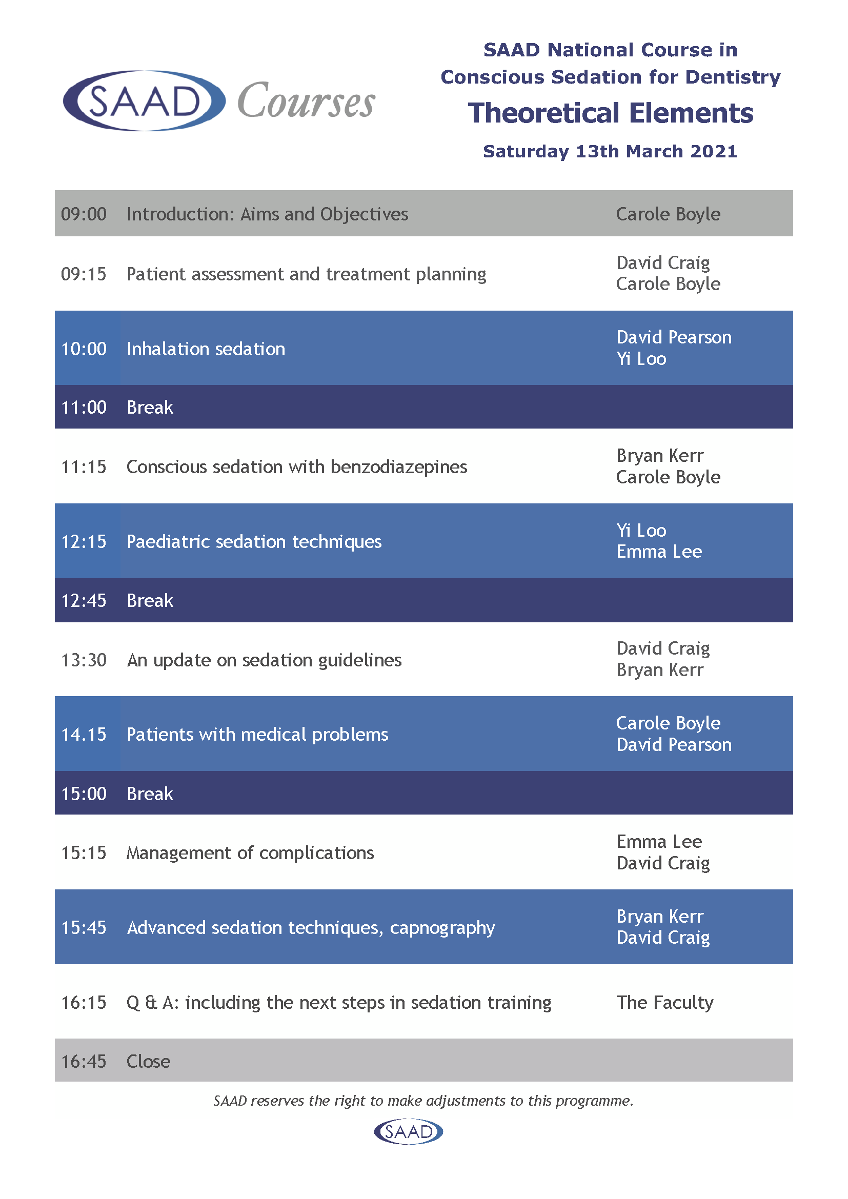 SAAD - Theoretical Elements Webinar